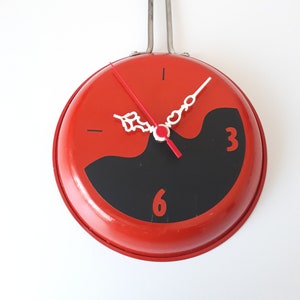Vintage Clock, Retro Kitchen Clock, Space Age Clock, Kitchen Clock, Pan ...