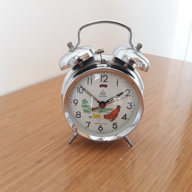 Vintage Rooster Alarm Clock - Etsy