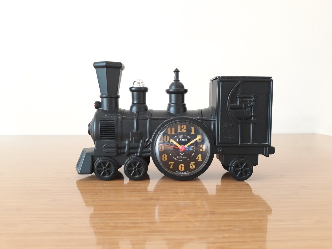 Rare Vintage Jınmei Locomotive Clock, Train Clock, Locomotive Clock ...