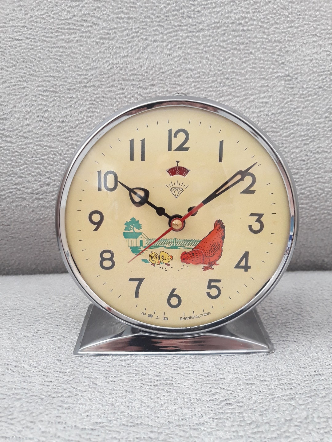 Vintage Clock, Mechanical Clock, Animated Clock, Chicken Clock, Rooster ...