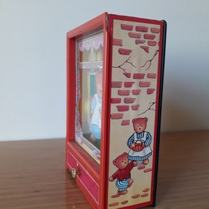 Vintage Rare Teddy Bear Family Music Box, Vintage Music Box, Music Box ...