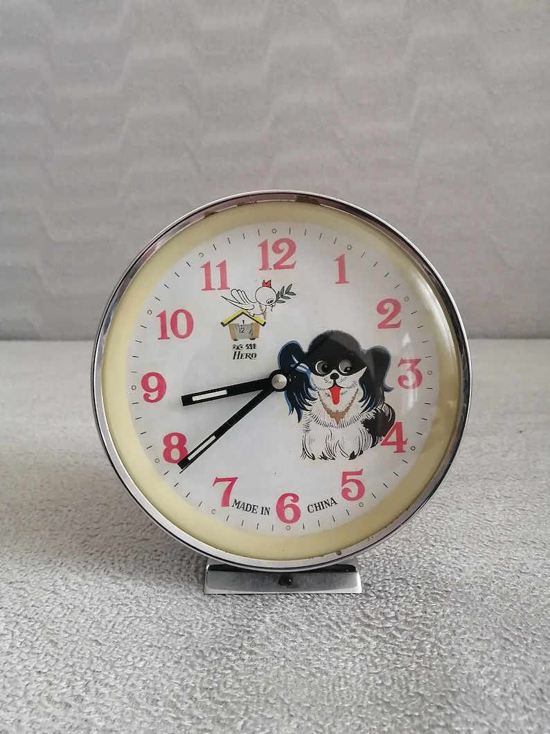 Vintage Clock Dog Clock Antique Clock Clocktable Clock | Etsy