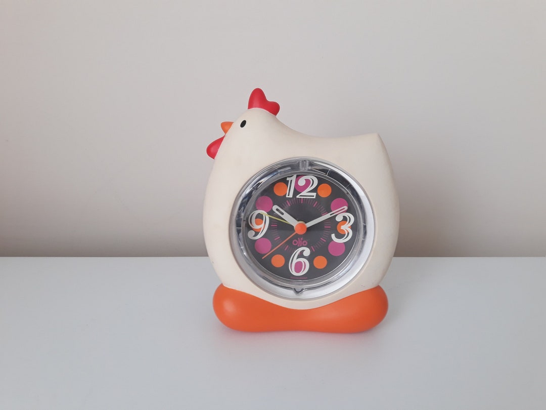 Vintage Rare Bedside Alarm Chicken Clock, Chicken Clock, Rooster Clock ...