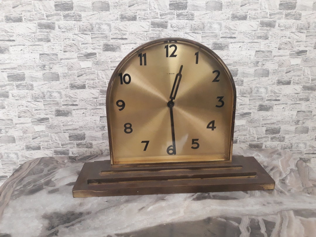 Antique Singer Fireplace Clock, Singer Clock, Fireplace Clock, Table ...