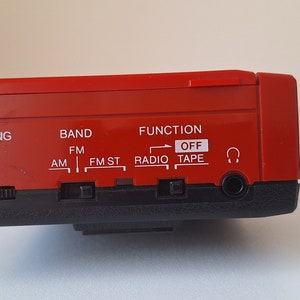 Vintage Rare Sanyo Red Retro Walkman, Cassette Player, Sanyo Cassette ...