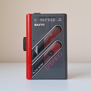 Vintage Sanyo Walkman, Cassette Player, Sanyo Cassette Player ...