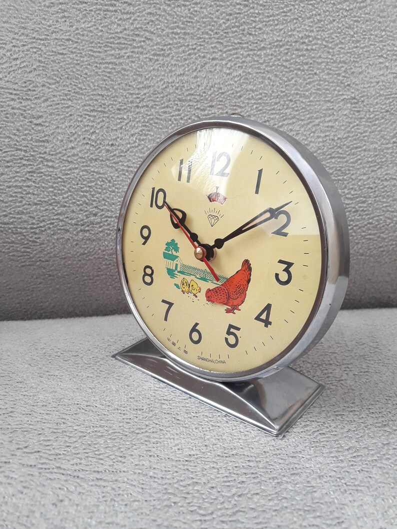 Vintage Clock Mechanical Clock Animated Clock Chicken - Etsy