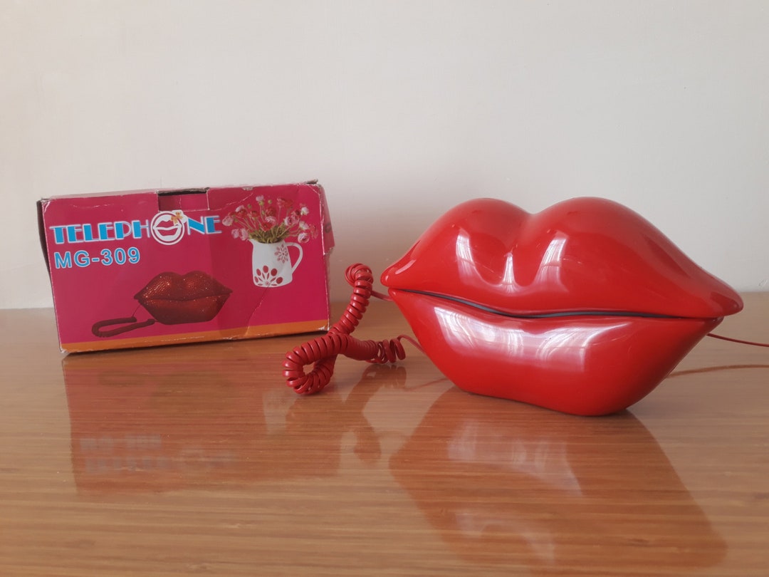 Vintage Red Lip Phone Lip Phone Lip Kiss Phone Kiss Retro - Etsy