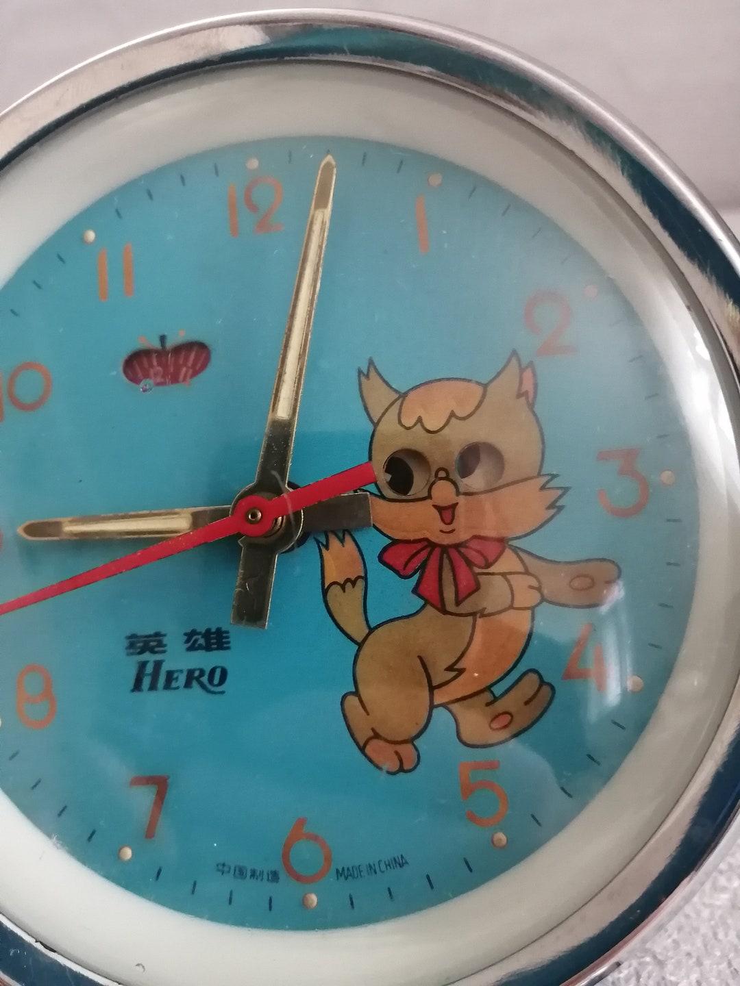 Vintage Clock,cat Clock, Antique Clock, Clock,table Clock, Cat Table ...