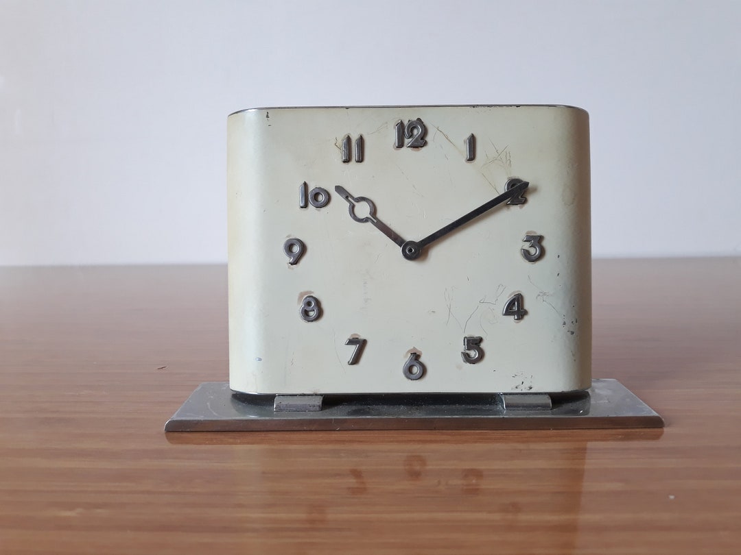 Rare 1950s Antique Blind Alarm Clock: Vintage Mechanical Table Clock - Etsy