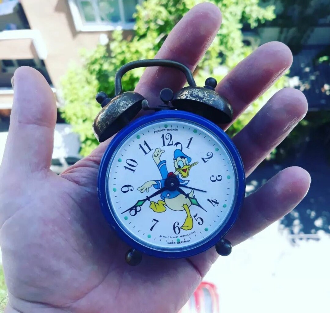 Rare Antique Donald Duck Alarm Clock, Donald Duck Clock, Disney Clock ...
