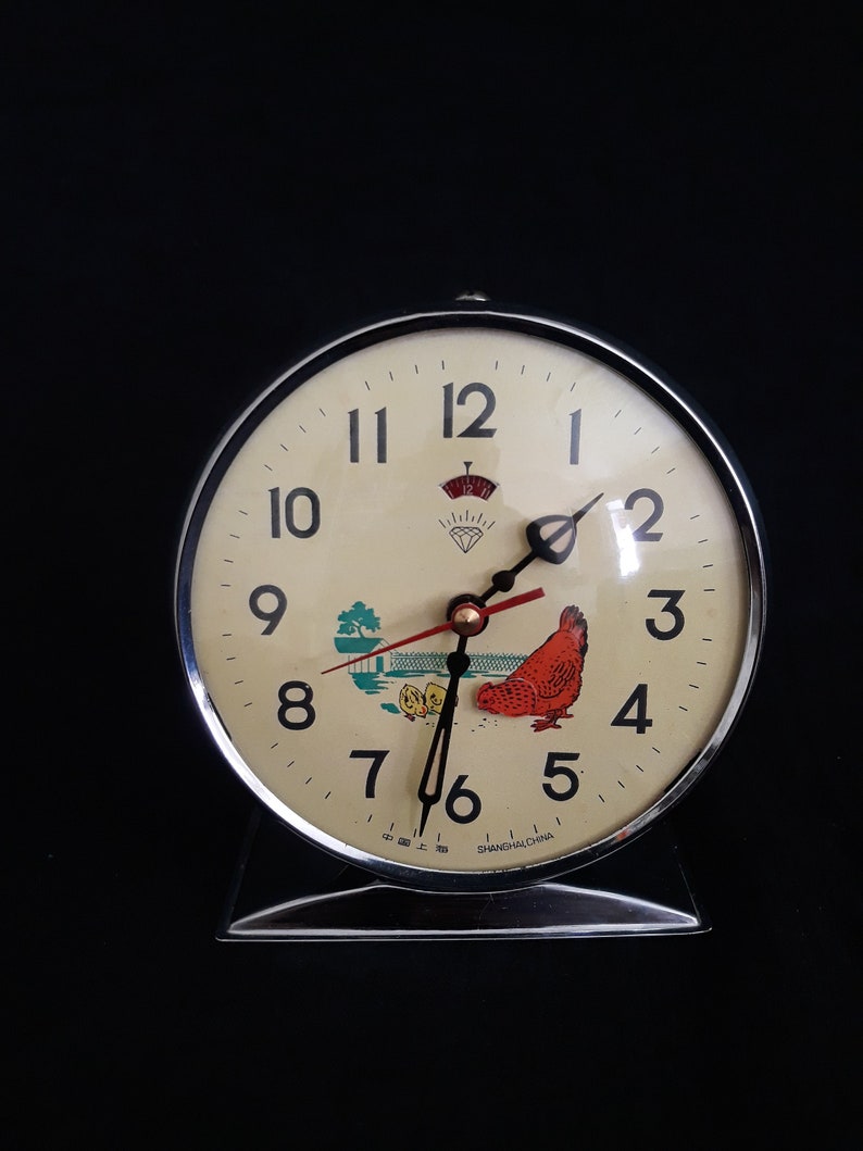 Vintage Clock Mechanical Clock Animated Clock Chicken - Etsy