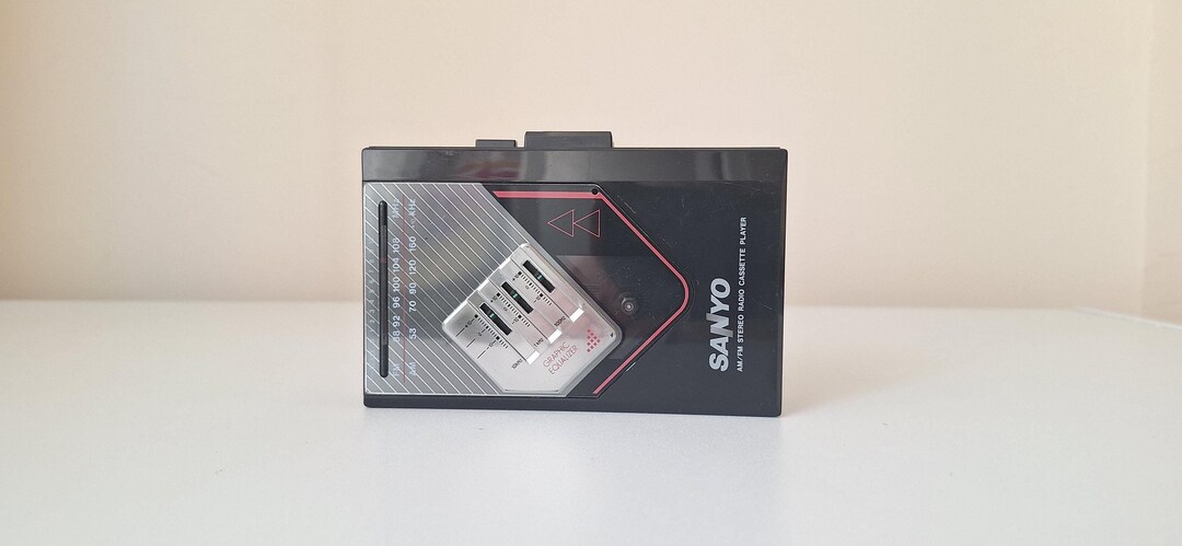 Vintage Sanyo Walkman, Cassette Player, Rare Sanyo Cassette Player ...