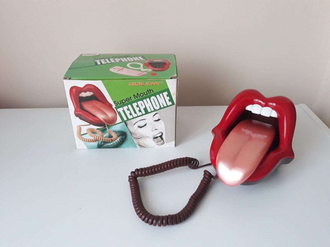 Space Age Phone, Lip Phone, Vintage Phone, Vintage Mouth Phone, Lips ...