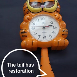 Rare Garfield Wall Clock, Vintage Garfield Wall Clock, Garfield Clock ...