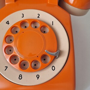 Antique Orange Rotary Telephone From the 1970's, Orange Telephone ...