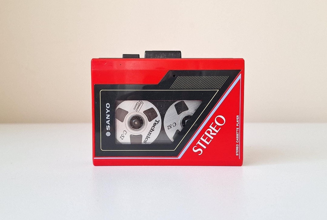 Vintage Retro Sanyo Walkman, Cassette Player, Sanyo Cassette Player ...