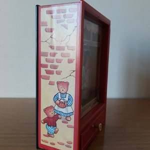 Vintage Rare Teddy Bear Family Music Box, Vintage Music Box, Music Box ...
