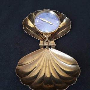 Super Rare Antique Sea Shell Alarm Clock, Sea Shell Clock, Antique ...
