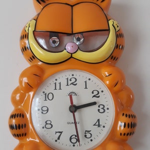 Rare Garfield Wall Clock, Vintage Garfield Wall Clock, Garfield Clock ...