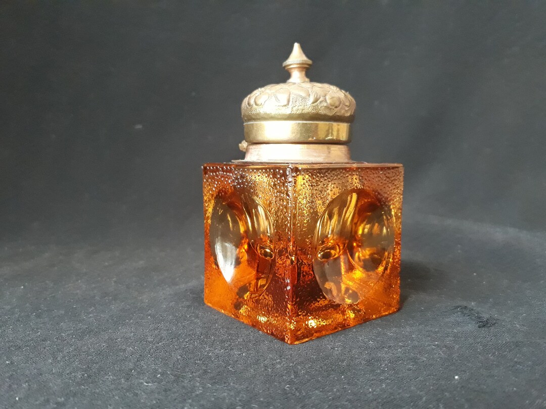 Antique Rare Crystal Inkwell, Antique Inkwell, Rare Inkwell, Inkwell ...