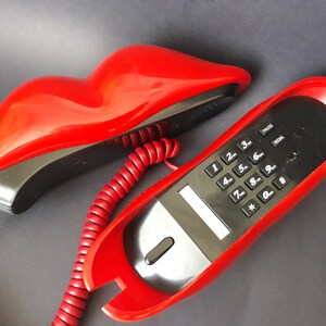 Vintage Lip Phone, Vintage Phone, Home Phone, Telephone, Lip Phone, Red ...