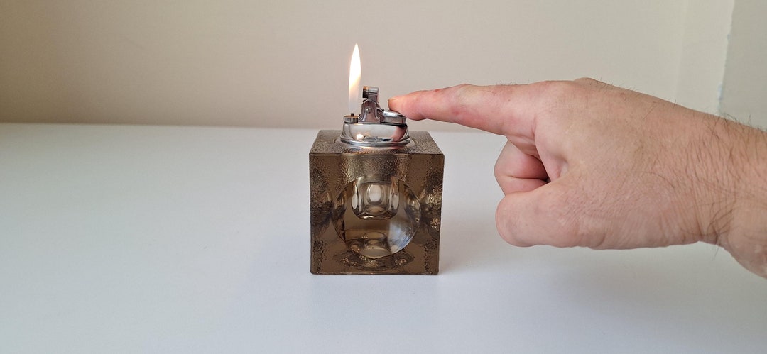 Vintage Crystal Table Lighter, Antique Lighter, Table Lighter ...