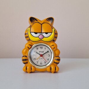 Rare Original Mini Garfield Table Clock, Vintage Garfield Table Clock ...