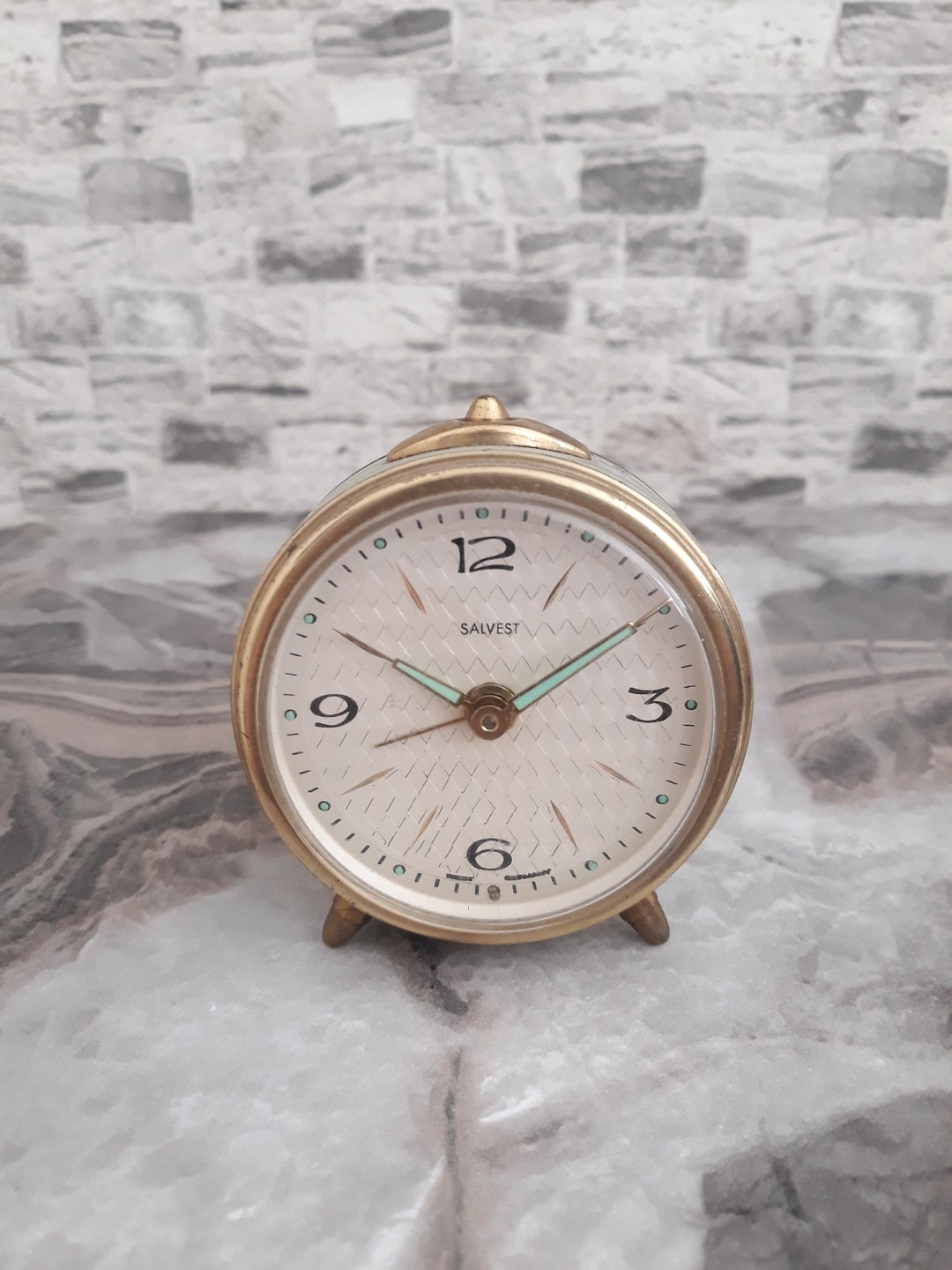 Salvest Clock, Salvest, Antique Clock, Vintage Clock, Desk Clock, Alarm ...