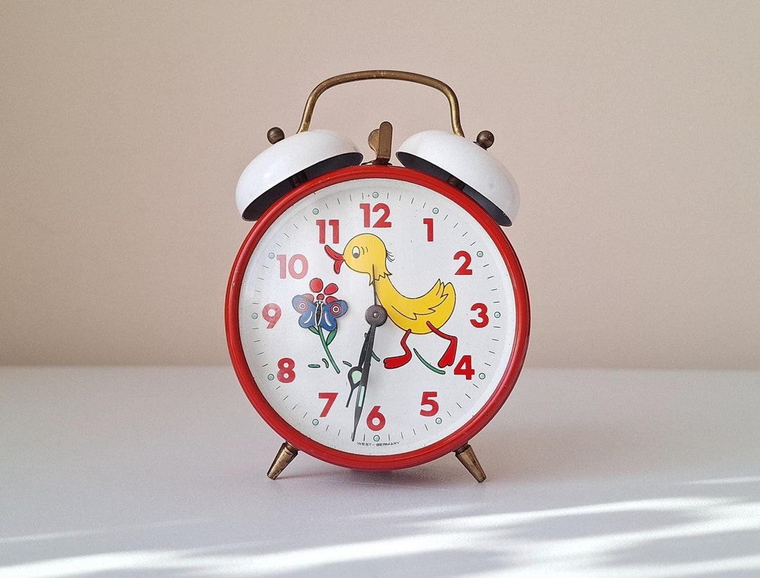Antique Blessing Chick Alarm Clock: Animated Butterfly, Made in Germany ...
