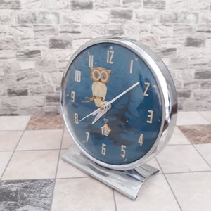 Antique Rare Owl Alarm Clock, Antique Clock, Vintage Clock, Owl, Owl ...