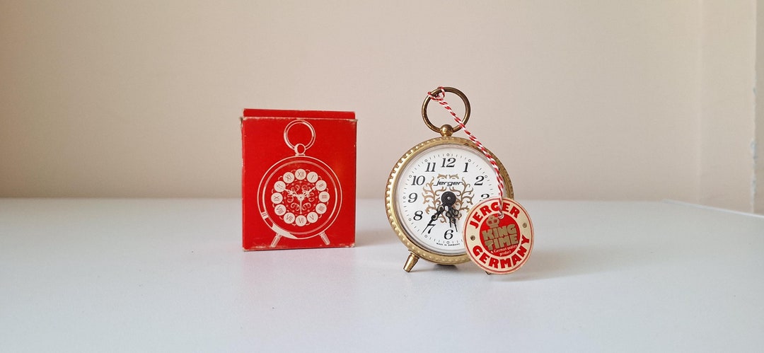 Antique Rare Jerger Alarm Clock, Antique Clock, Vintage Clock, Jerger ...