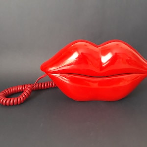 Vintage Lip Phone, Vintage Phone, Home Phone, Telephone, Lip Phone, Red ...