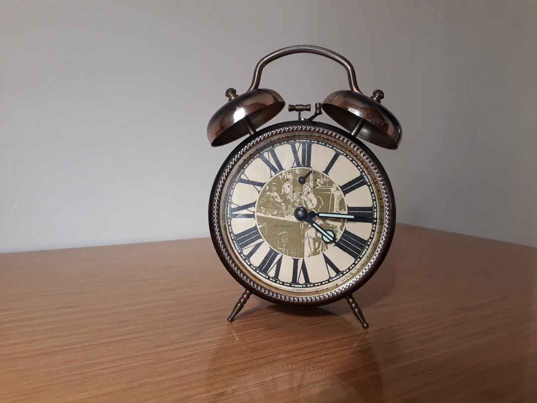 Rare Antique Dugena Alarm Clock, Antique Clock, Peter Clock, Vintage ...