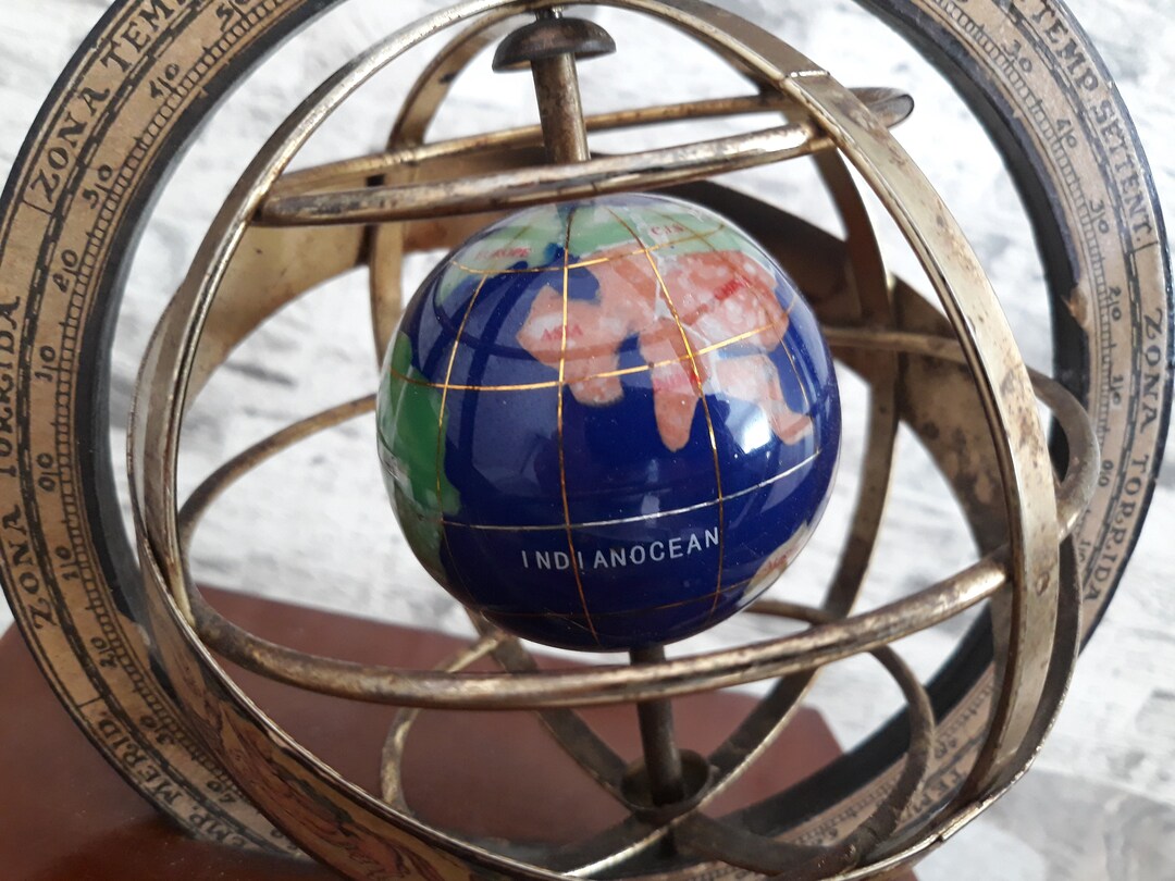 Table Top Earth Globe, Antique Earth Globe, Vintage Earth Globe, Earth ...