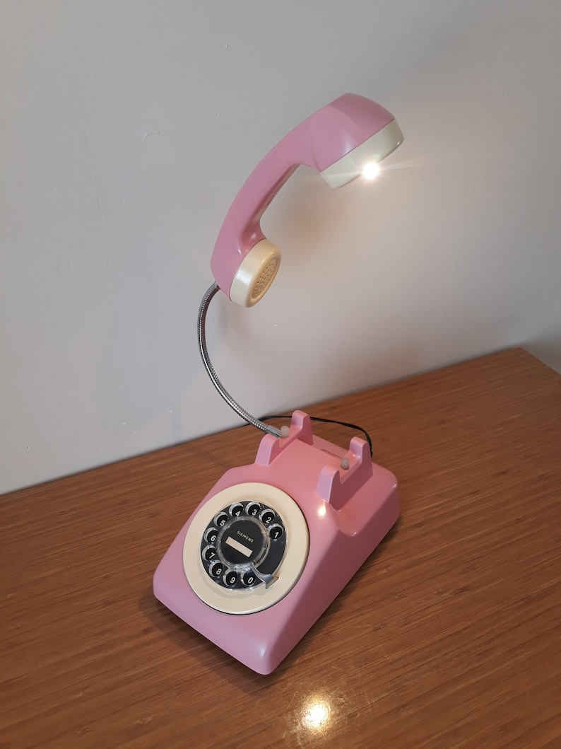 Pink Lamp Lamp Phone Lamp Office Decor Home Decor - Etsy