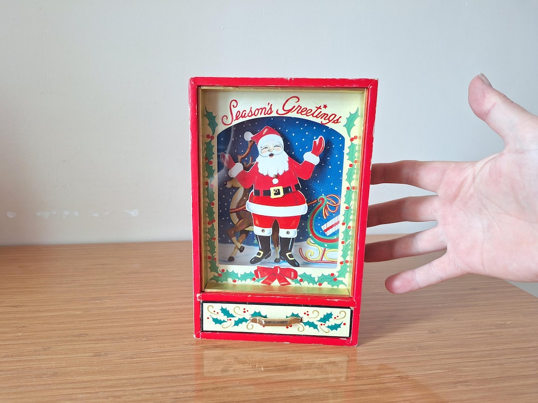 Vintage Very Rare Dancing Santa Music Box, 1980s Vintage - Etsy