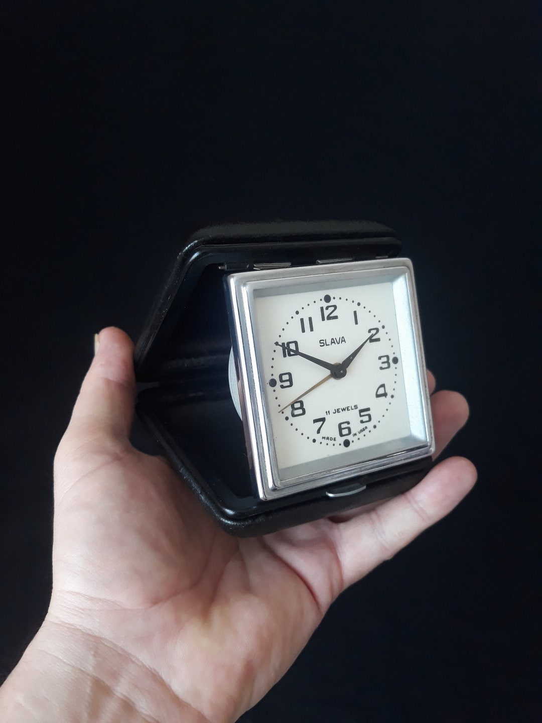 Vintage Slava Travel Alarm Clock: Mechanical Wind-up, USSR Made - Etsy