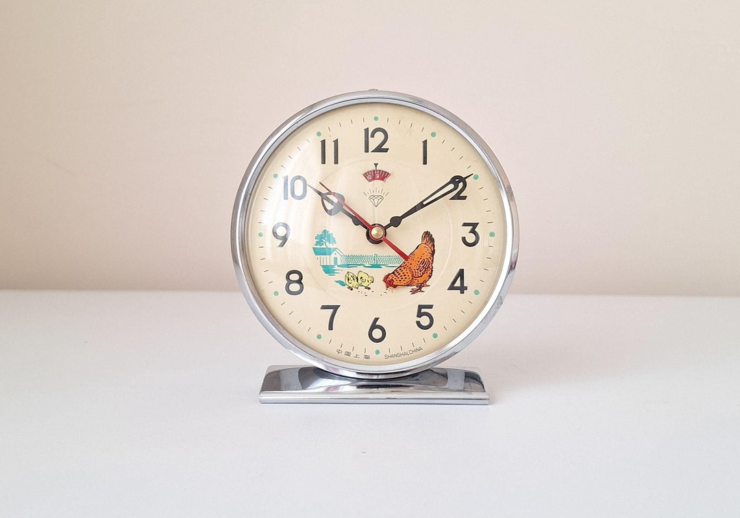 Antique 1970s Chicken Alarm Clock: Mechanical Table Clock - Etsy