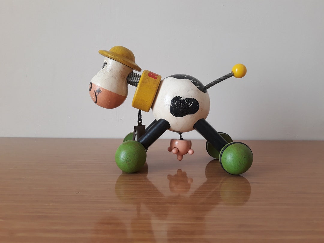 Vintage Rosy Cow, Rosy Cow, Cow, Wooden Cow, Home Decor, Ofis Decor ...