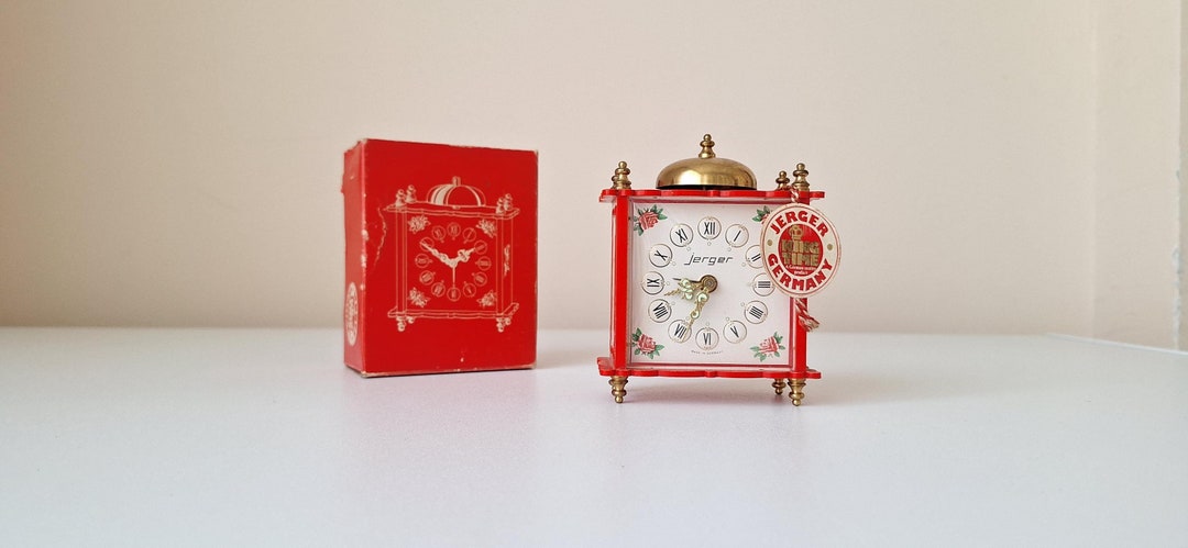 Antique Rare Jerger Alarm Clock, Antique Clock, Vintage Clock, Jerger ...