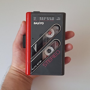 Vintage Sanyo Walkman, Cassette Player, Sanyo Cassette Player ...