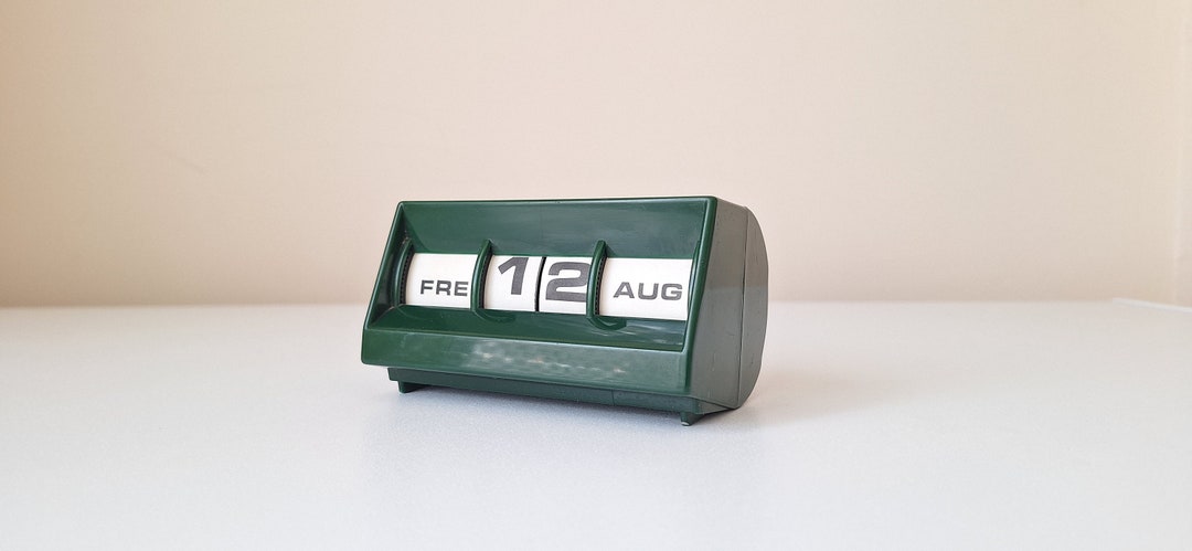 Vintage 1970s Retro Table Calendar: Space Age Desk Decor - Etsy