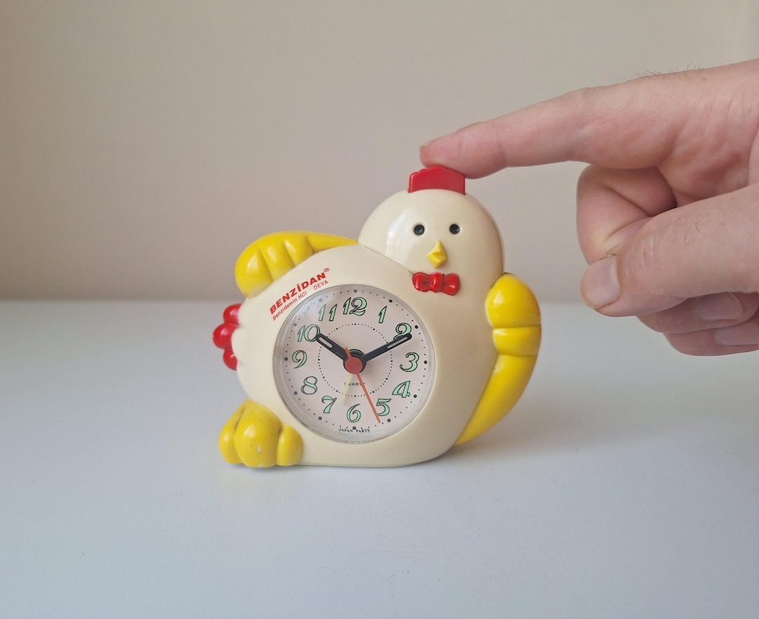 Vintage Rare Chicken Clock, Chicken Clock, Rooster Clock, Chick Clock ...