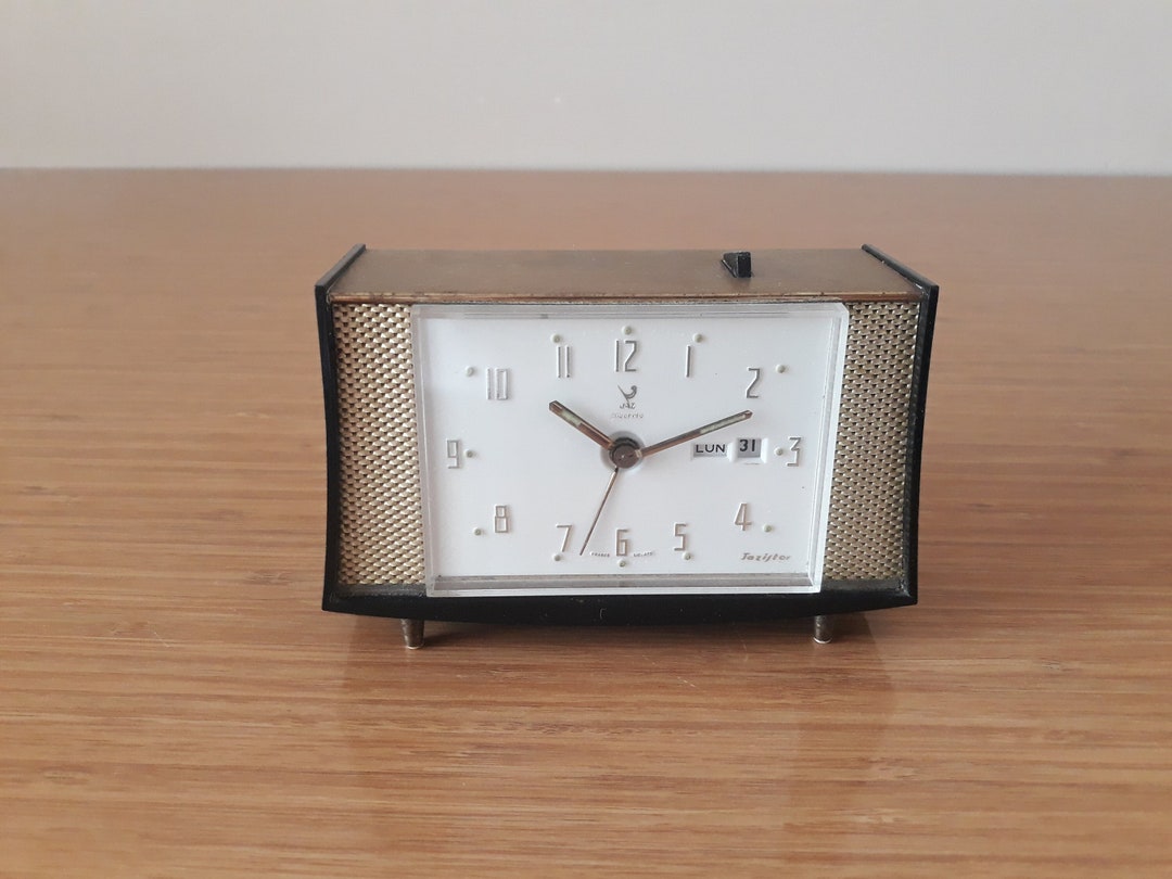 Vintage Jaz Alarm Clock: French Electric Calendar Clock - Etsy