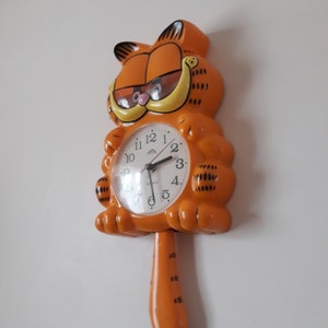 Rare Garfield Wall Clock, Vintage Garfield Wall Clock, Garfield Clock ...