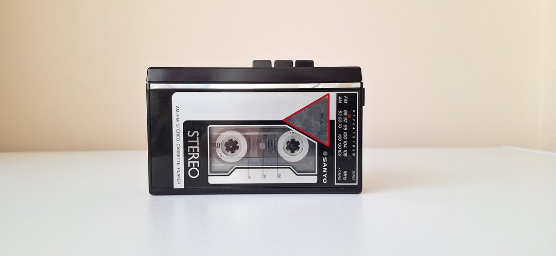 Vintage Sanyo Walkman, Cassette Player, Rare Sanyo Cassette Player ...