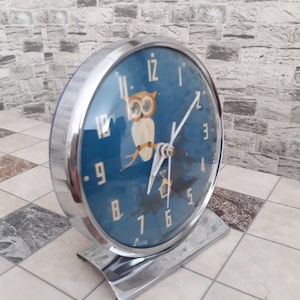 Antique Rare Owl Alarm Clock, Antique Clock, Vintage Clock, Owl, Owl ...