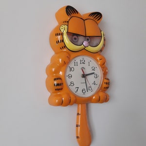 Rare Garfield Wall Clock, Vintage Garfield Wall Clock, Garfield Clock ...