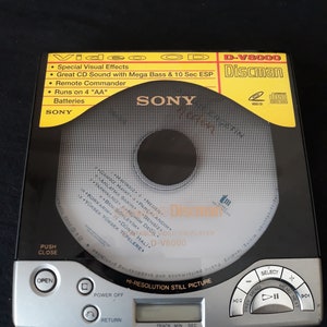 Vintage Sony Discman D-V8000 CD Player - Etsy